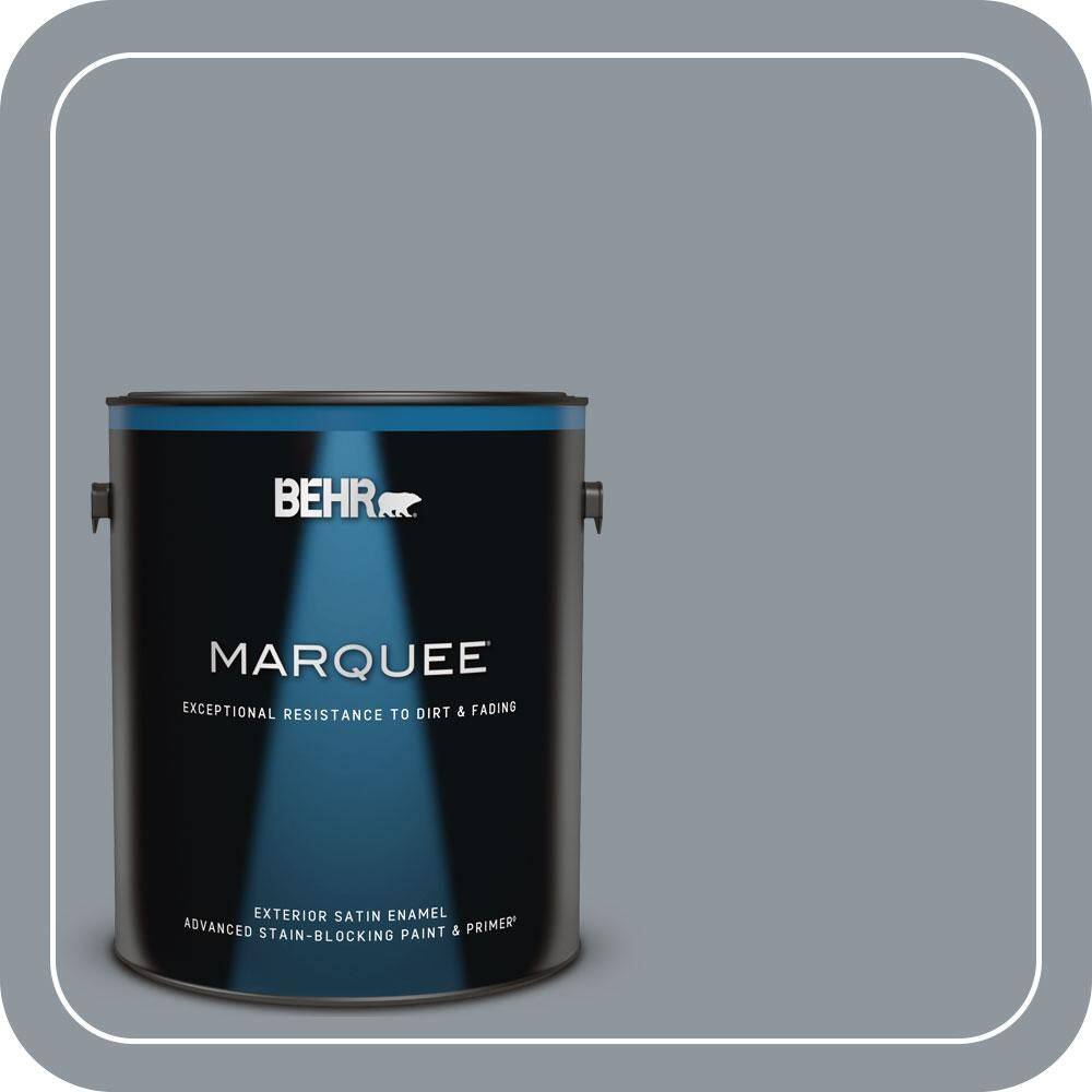 BEHR MARQUEE 1 gal. #MQ5-21 Radiant Silver Satin Enamel Exterior Paint ...