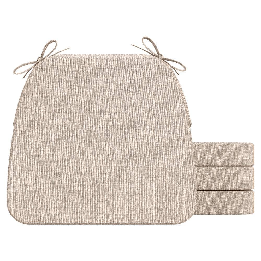 PATIOGUARDER D-Shaped Outdoor Seat Cushion for Dining Chairs with Ties ...