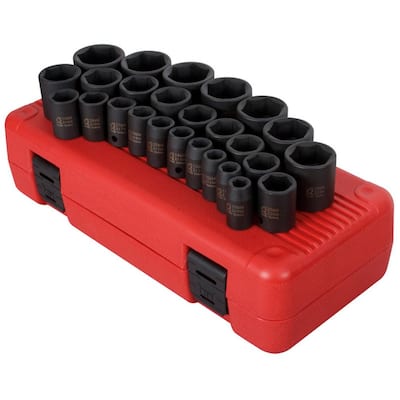 Sunex Tools 1/2 in. Drive Sae Deep 8 -Point Impact Socket Set(13-Piece) SUN2858