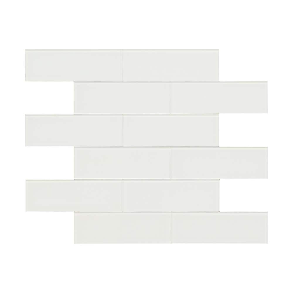 MSI Alpine Ice Subway 12 in. x 12 in. x 0.16 in. Glass Peel and Stick ...