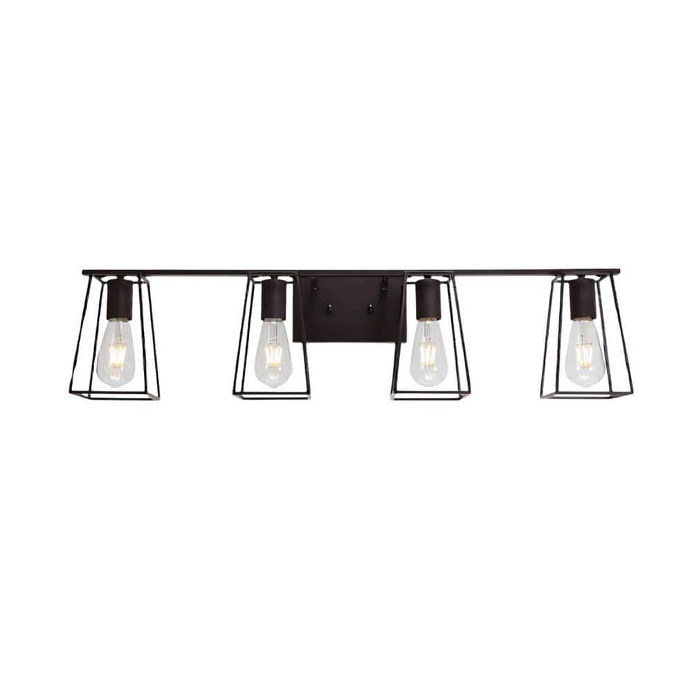 Reviews for Sunpez 34.2 in. W 4-Light Modern Bathroom Vanity Lights ...