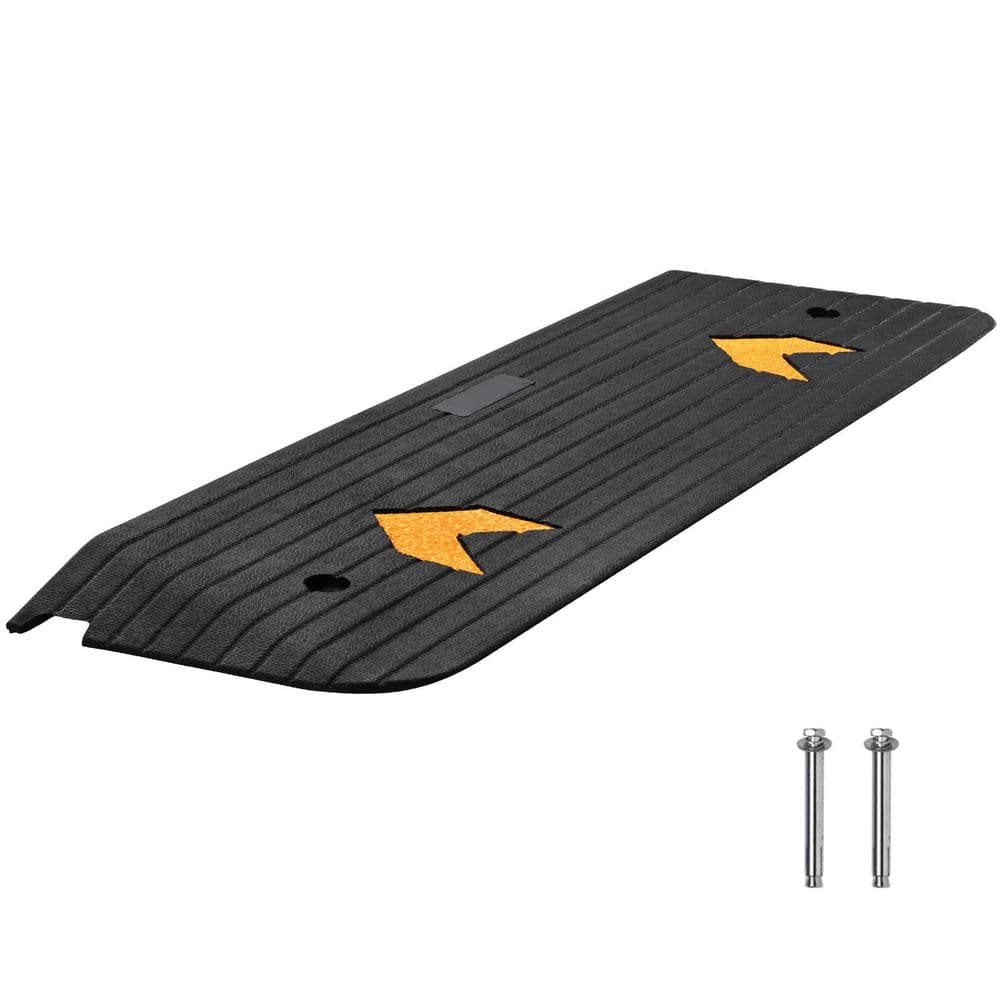 SKYSHALO Upgraded Rubber Threshold Ramp, 1 in. Rise Wheelchair Ramp ...