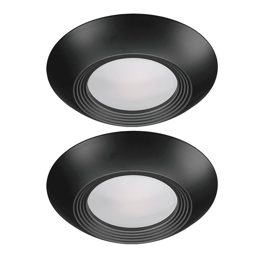 ETI LIGHTING Disk Light Kit 5 in./6 in. 3000K Integrated LED Recessed ...