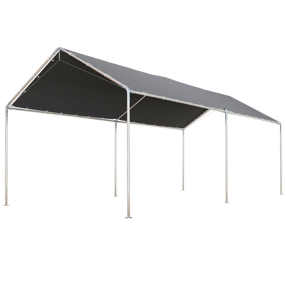 Tatayosi 10 x 20 ft. Heavy Duty Galvanized Car Canopy Outdoor Carports ...