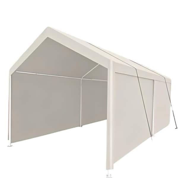 VIWAT 12 ft. x 20 ft. Heavy Duty Portable Carport with side-opening ...