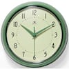 Infinity Instruments Retro Round Green Wall Clock 10940-GREEN - The ...