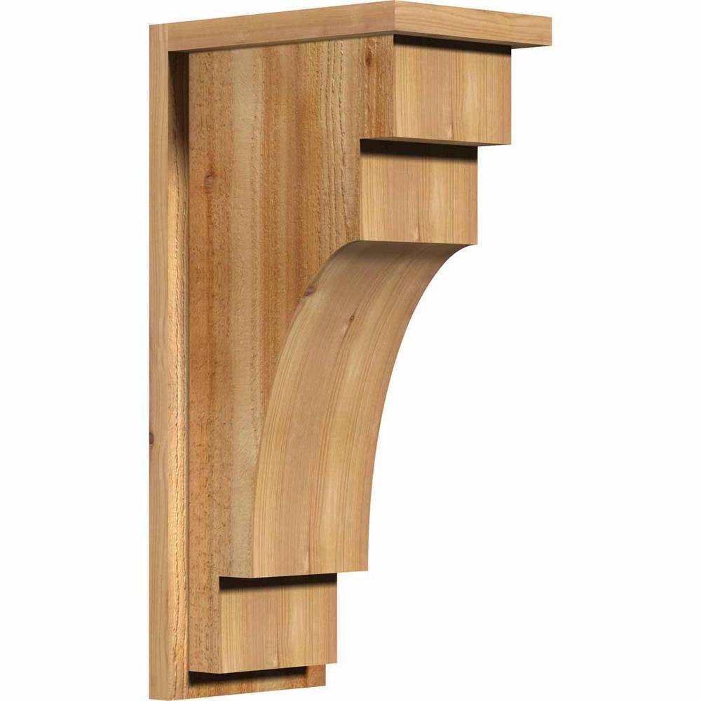 Ekena Millwork 8 in. x 12 in. x 24 in. Mediterranean Rough Sawn Western ...