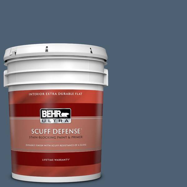 BEHR ULTRA 5 gal. #PPU14-19 English Channel Extra Durable Flat Interior ...