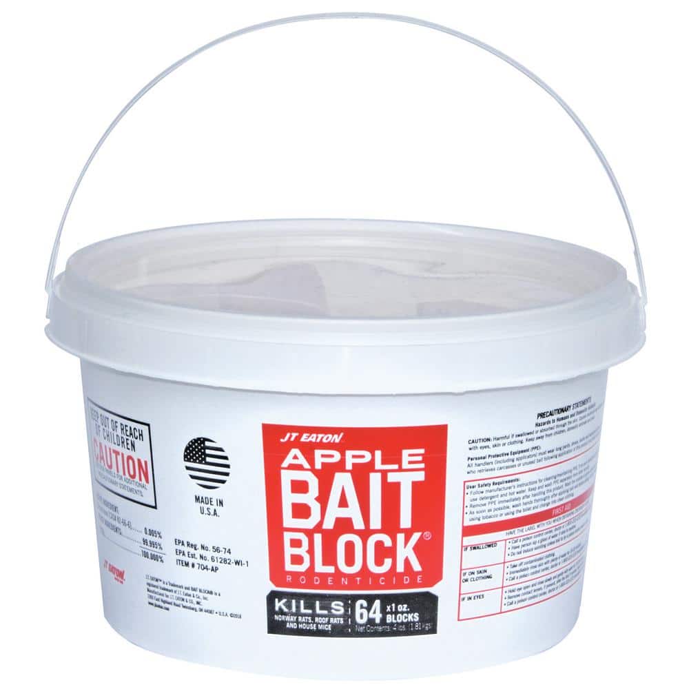 JT Eaton Bait Block Apple Flavor Anticoagulant Rodenticide for Mice and ...