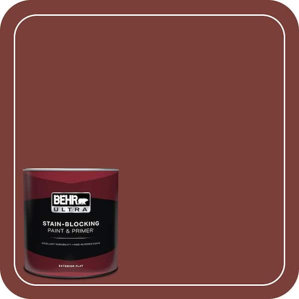 BEHR ULTRA 1 qt. #PPU2-02 Red Pepper Flat Exterior Paint & Primer ...