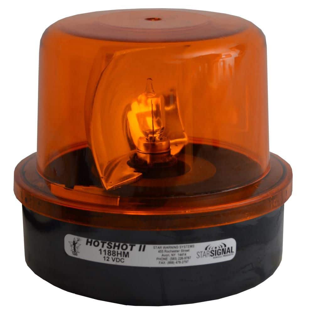 Emergency Lighting-Rotating Dash Light, Amber Beacon, Magnet Mount 12V ...