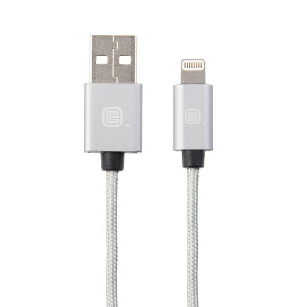 CE TECH 3 ft. Metal and Braided 8-Pin Cable, Grey HD0609QP-grey - The ...