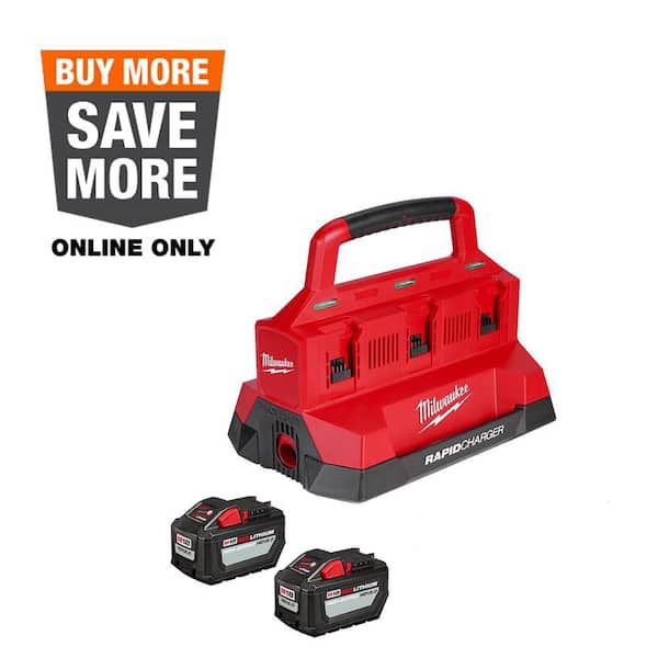 Milwaukee M18 18V Lithium-Ion REDLITHIUM FORGE Starter Kit with Two 12. ...
