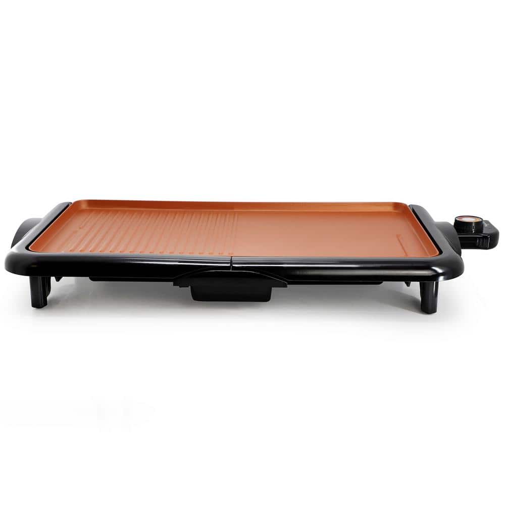 MegaChef 18.89 in. 193 sq. in. Electric Grill/Griddle with Copper ...