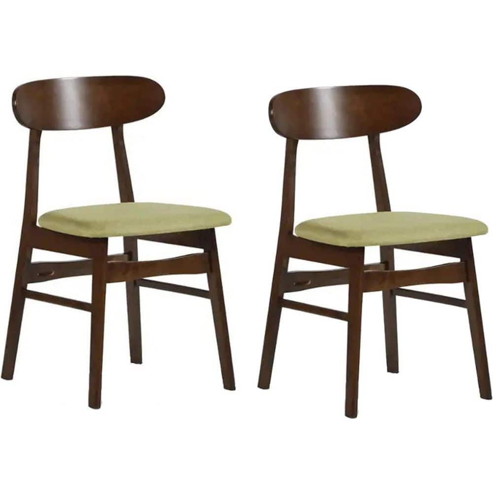 HOME IMPORTS EMPORIUM Brown/Green Fabric Upholstered Wood Frame Dining ...