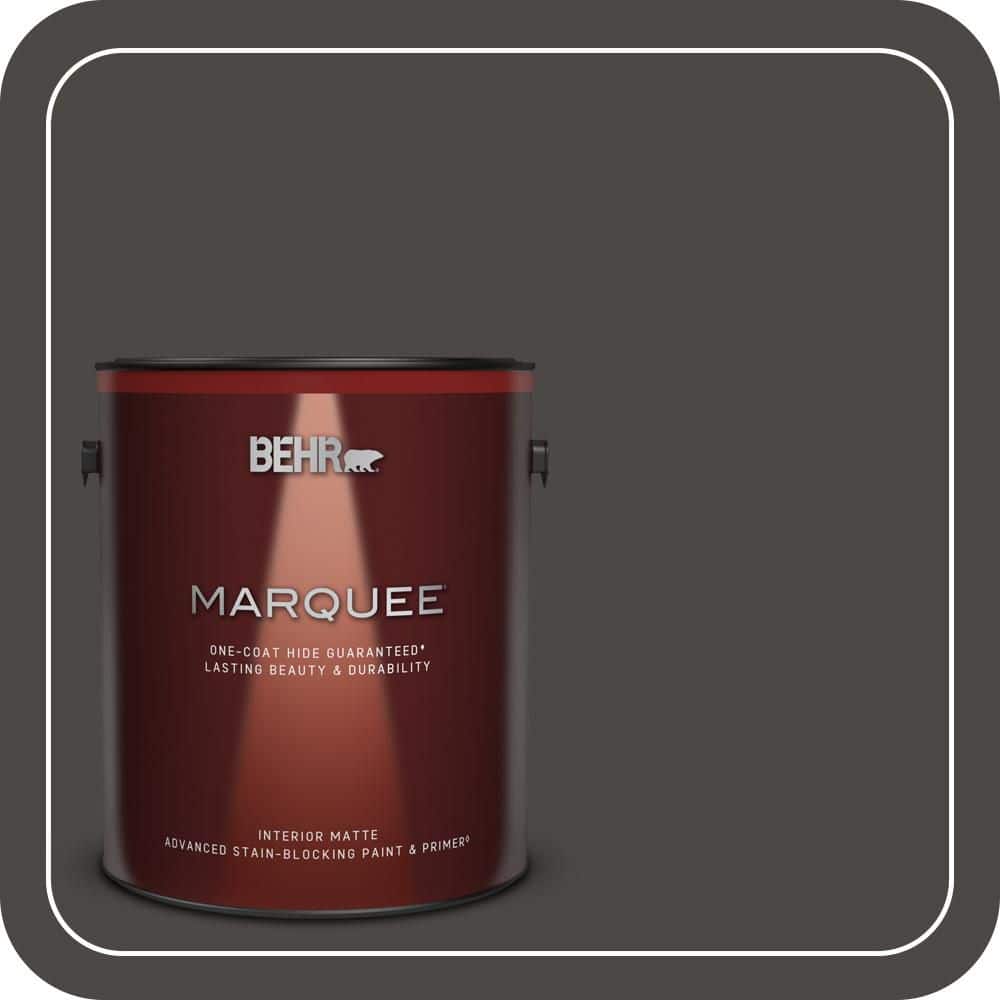 BEHR MARQUEE 1 gal. #780F-7 Stealth Jet Matte Interior Paint & Primer ...