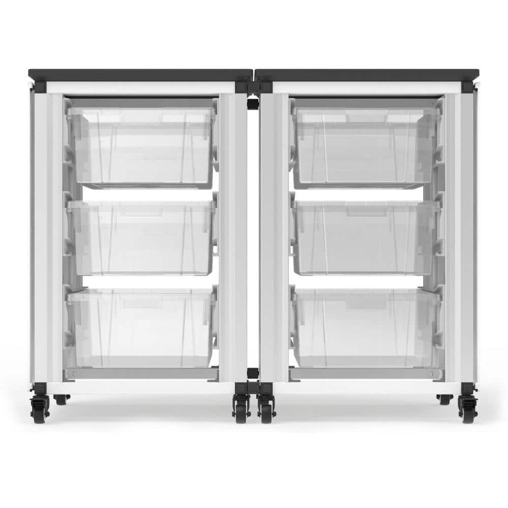 Luxor Luxor MBS Modular Storage System with 6 Large Clear Bins MBS-STR ...