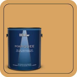 BEHR PREMIUM PLUS 8 oz. #MQ4-10 Amber Brew Semi-Gloss Interior/Exterior ...