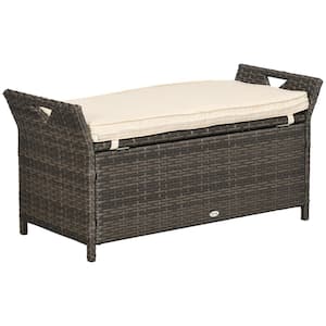 Keter Patio 60 Gal. Brown Resin Outdoor Storage Bench 233599 - The Home ...