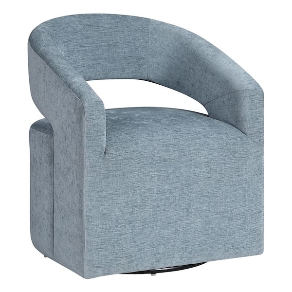 OSP Home Furnishings Devin Sky Blue Fabric Swivel Chair DVN-C117 - The ...