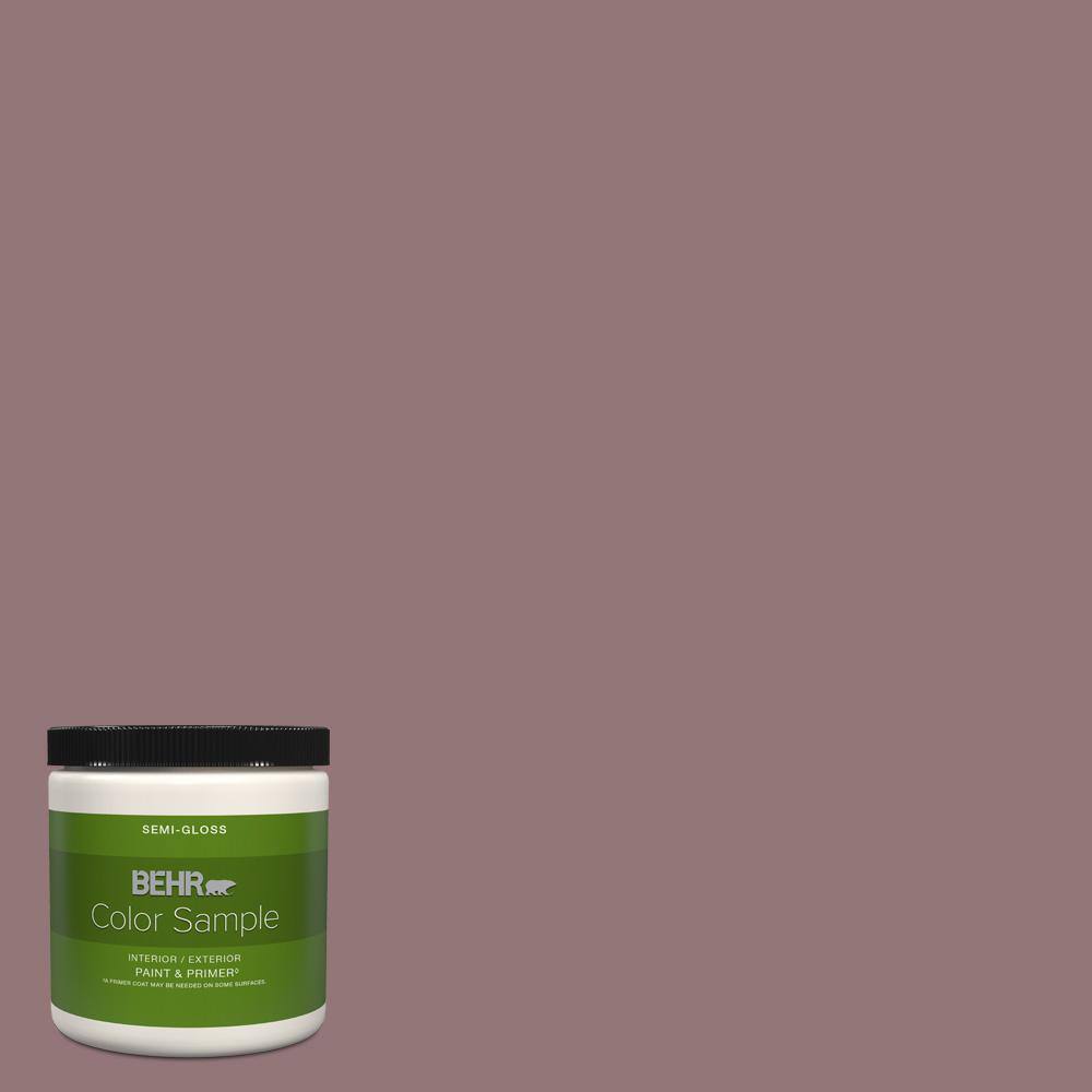 BEHR PREMIUM PLUS 8 oz. #110F-5 Phantom Hue Semi-Gloss Interior ...