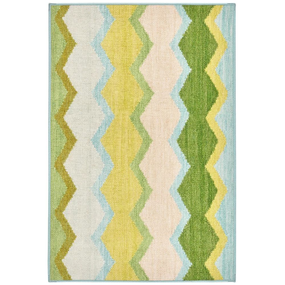 DASH & ALBERT Safety Net Machine Washable Green 8 ft. x 10 ft. Indoor ...