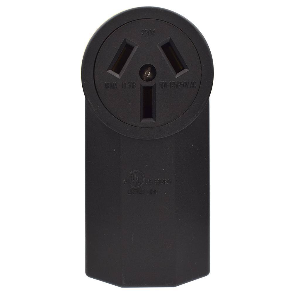 ELEGRP 50 Amp 250V, NEMA 10-50R Surface Mount Power Outlet, Single ...