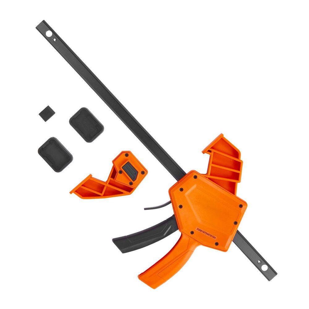 SKYSHALO Bar Clamps Set for Woodworking (2-Pieces) 12 in. 1-Handed ...