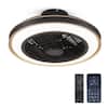 ANTOINE 20 in. Indoor Black Modern Low Profile Ceiling Fan with LED ...