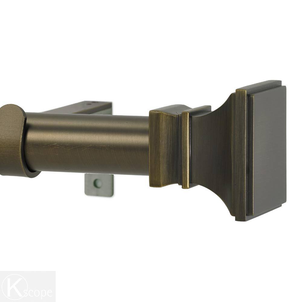 Art Decor 96 in. Non-Telescoping 1-1/8 in. Single Window Curtain Rod ...