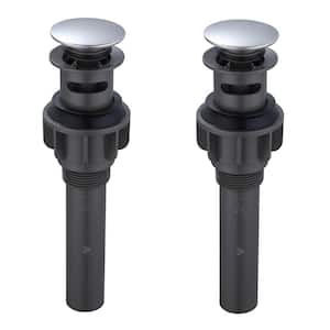 ALEASHA Pop-Up Drain Assembly Stopper with Overflow in Matte Black AL ...