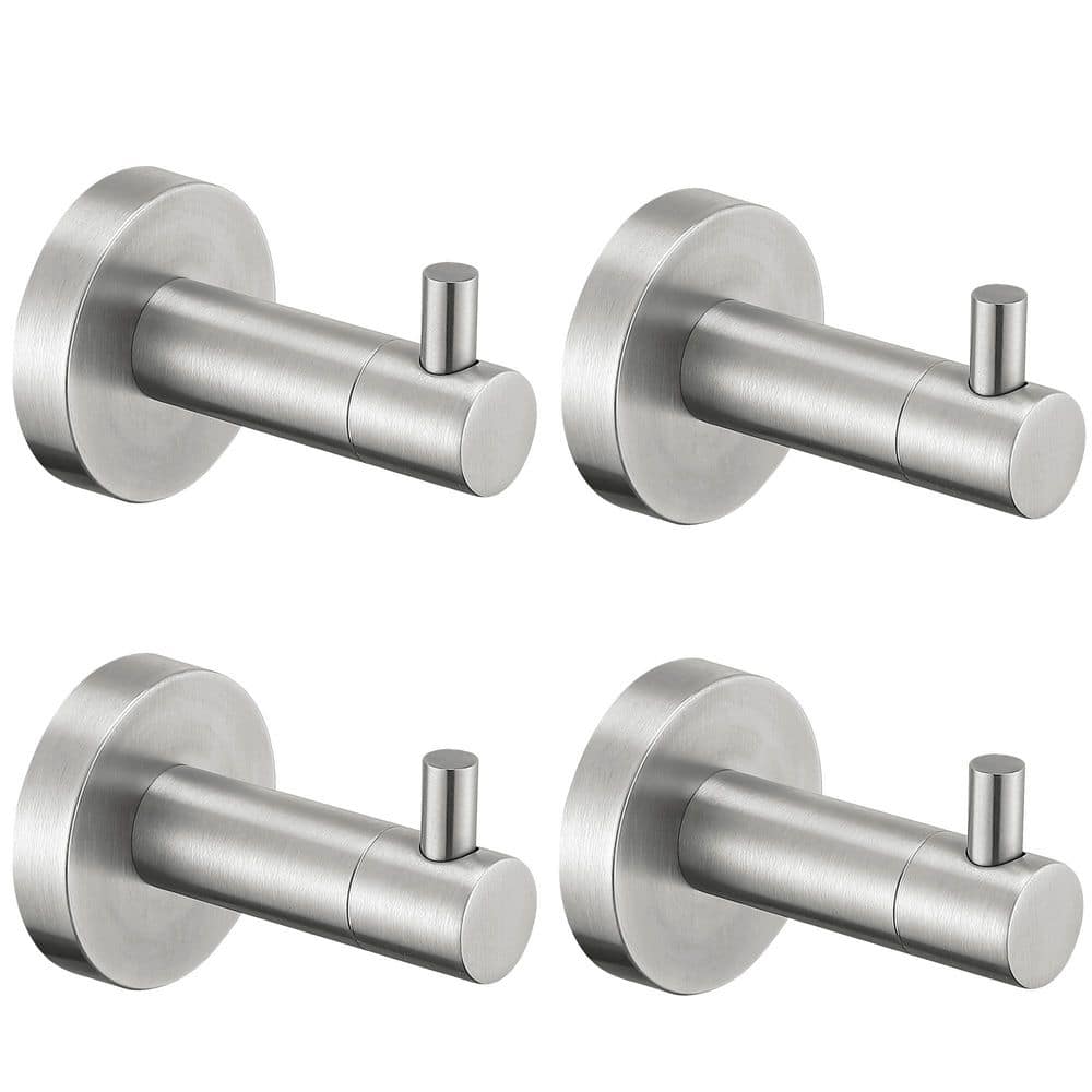 ATKING Bath 4 Pack Knob-Hook Robe/Towel Hook Wall Mounted Clothes Hooks in Brushed Nickel ADC ...