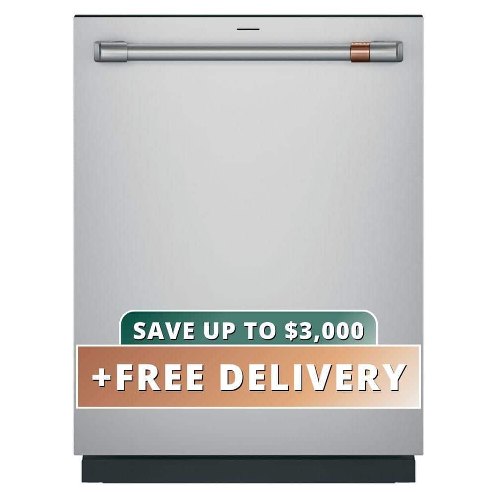 Cafe 24 in. Built-In Top Control Dishwasher in Stainless Steel with ...