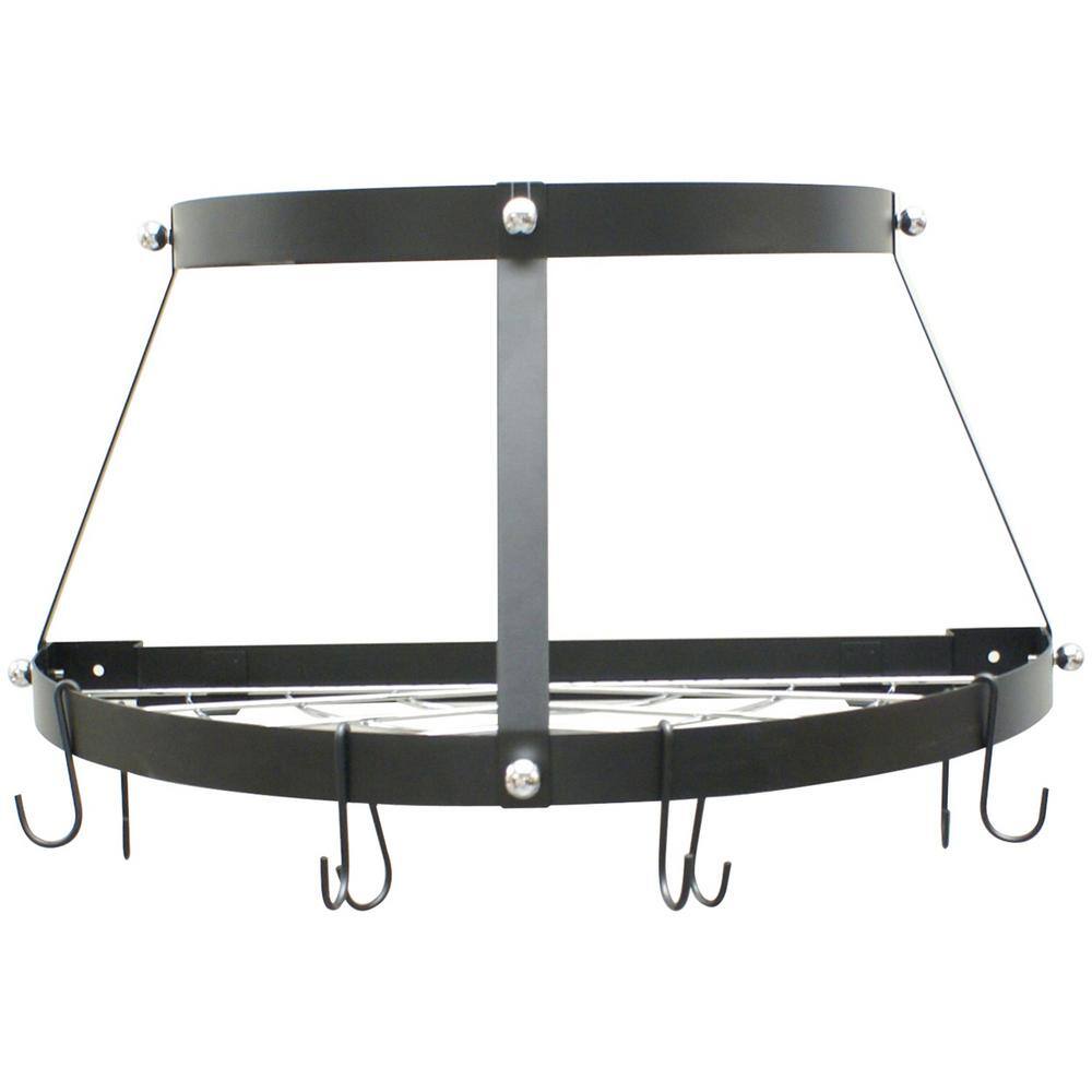 Range Kleen Black Double-Shelf Wall-Mount Pot Rack CW6002R