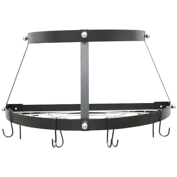 Range Kleen Black Double-Shelf Wall-Mount Pot Rack CW6002R