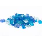 Margo Garden Products 1/2 in. 10 lb. Medium Turquoise Landscape Fire Glass DFG10-L016M
