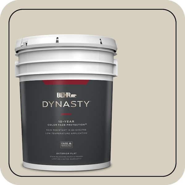 BEHR DYNASTY 5 gal. #PPU7-09 Aged Beige Flat Exterior Stain-Blocking ...