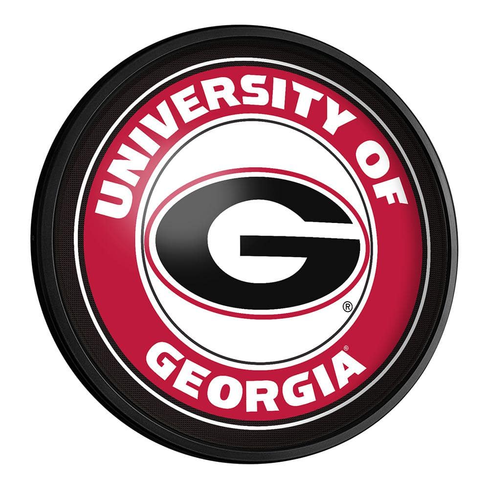 The Fan-Brand Georgia Bulldogs: Round Slimline Lighted Wall Sign 18 in ...