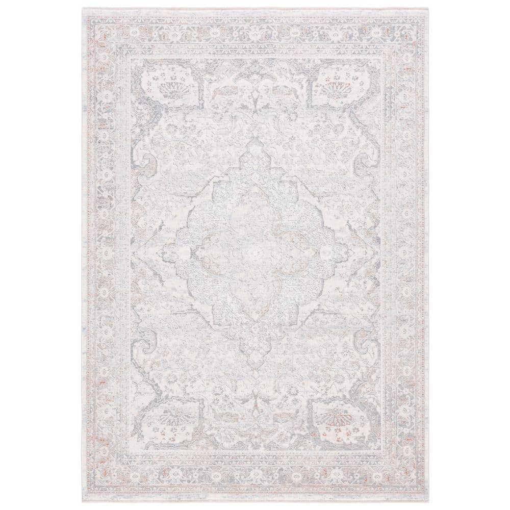 SAFAVIEH Marmara Beige/Light Blue 8 ft. X 10 ft. Border Floral Area Rug ...