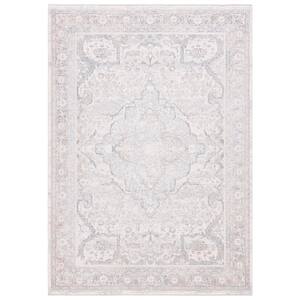 SAFAVIEH Marmara Beige/Light Blue 5 ft. x 8 ft. Border Floral Area Rug ...