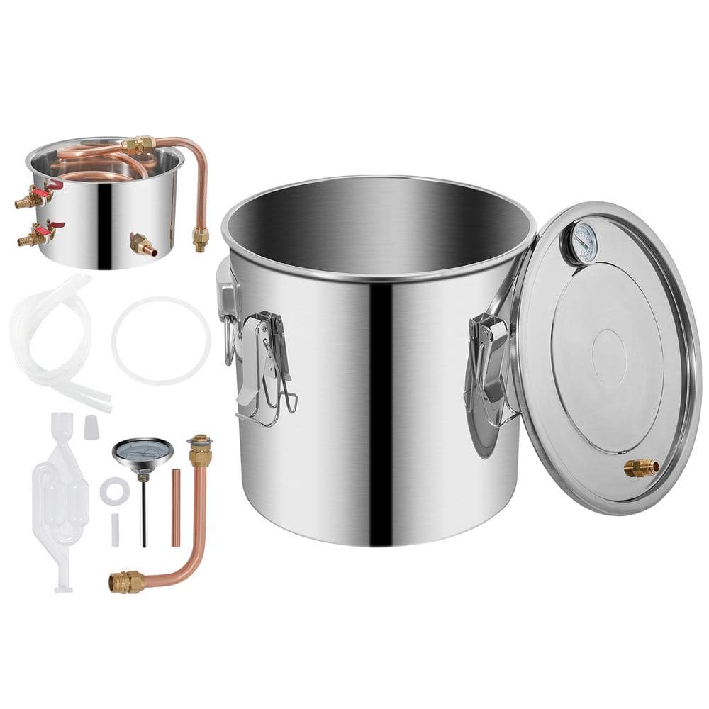 SVOPES 3Gal./12L Stainless Steel Alcohol Still w/ Copper Tube and ...