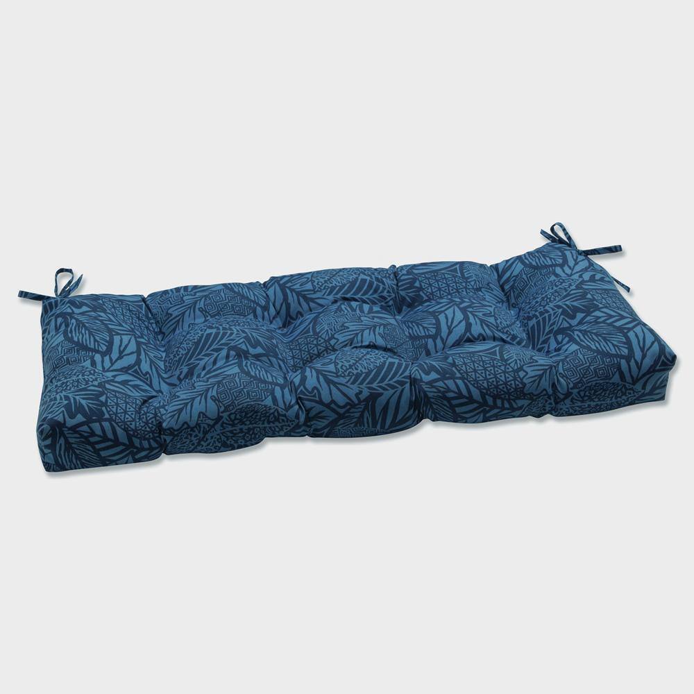 Pillow Perfect Floral Rectangular Outdoor Bench Cushion in Blue 708966 ...