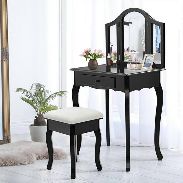Folding Vanity Mirror Table - Mirror Ideas