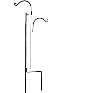 Ashman Online 92 in. 1/2 in. Dia Thick Black Steel Shepherd Hook, Super ...