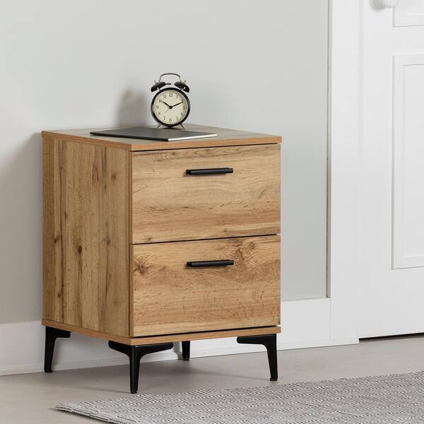 South Shore Musano Nightstand, Nordik Oak 15648 - The Home Depot
