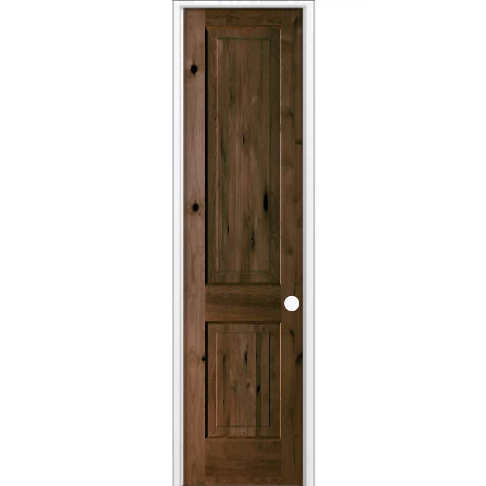 Reviews for Krosswood Doors 24 in. x 96 in. Rustic Knotty Alder 2-Panel ...