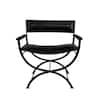 LR Home Black Faux Leather Director Accent Chair CHAIR35015BLK2639 ...