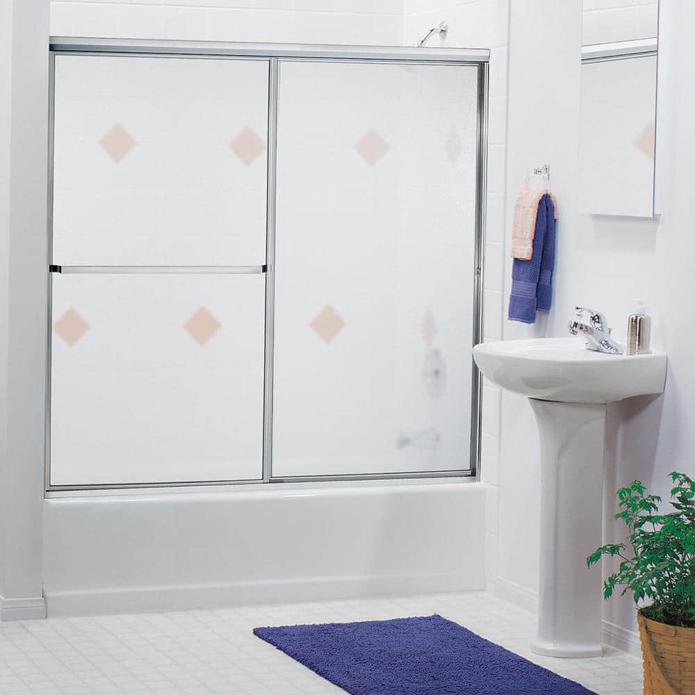 Buy Model 750 58 ½ in. x 57 in. Framed Sliding Tub Enclosure in Satin ...
