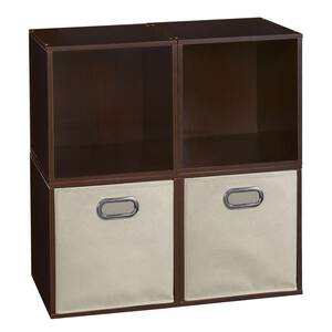 Regency 26 in. H x 26 in. W x 13 in. D Gray Wood 6-Cube Organizer ...