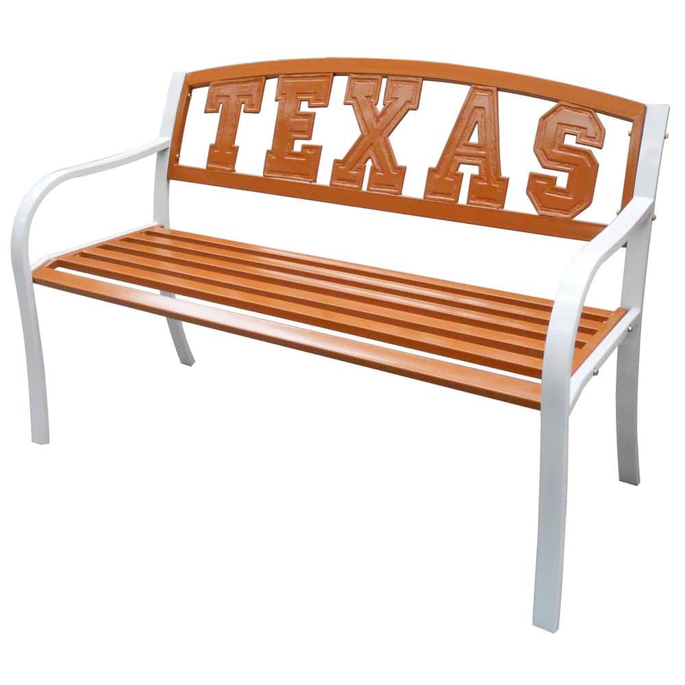 Leigh Country Texas Longhorns Metal Patio Bench-TX 93554 - The Home Depot
